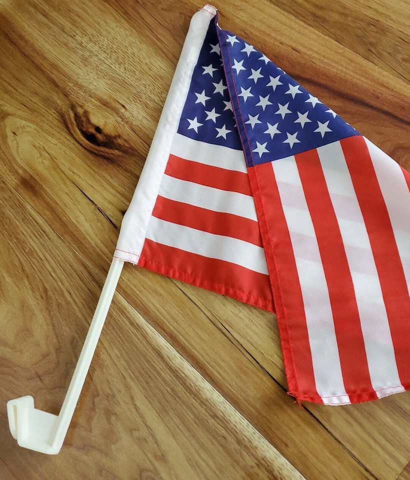 11x16" USA American Car Window Flag w/Bracket - Double sided - NEW | eBay