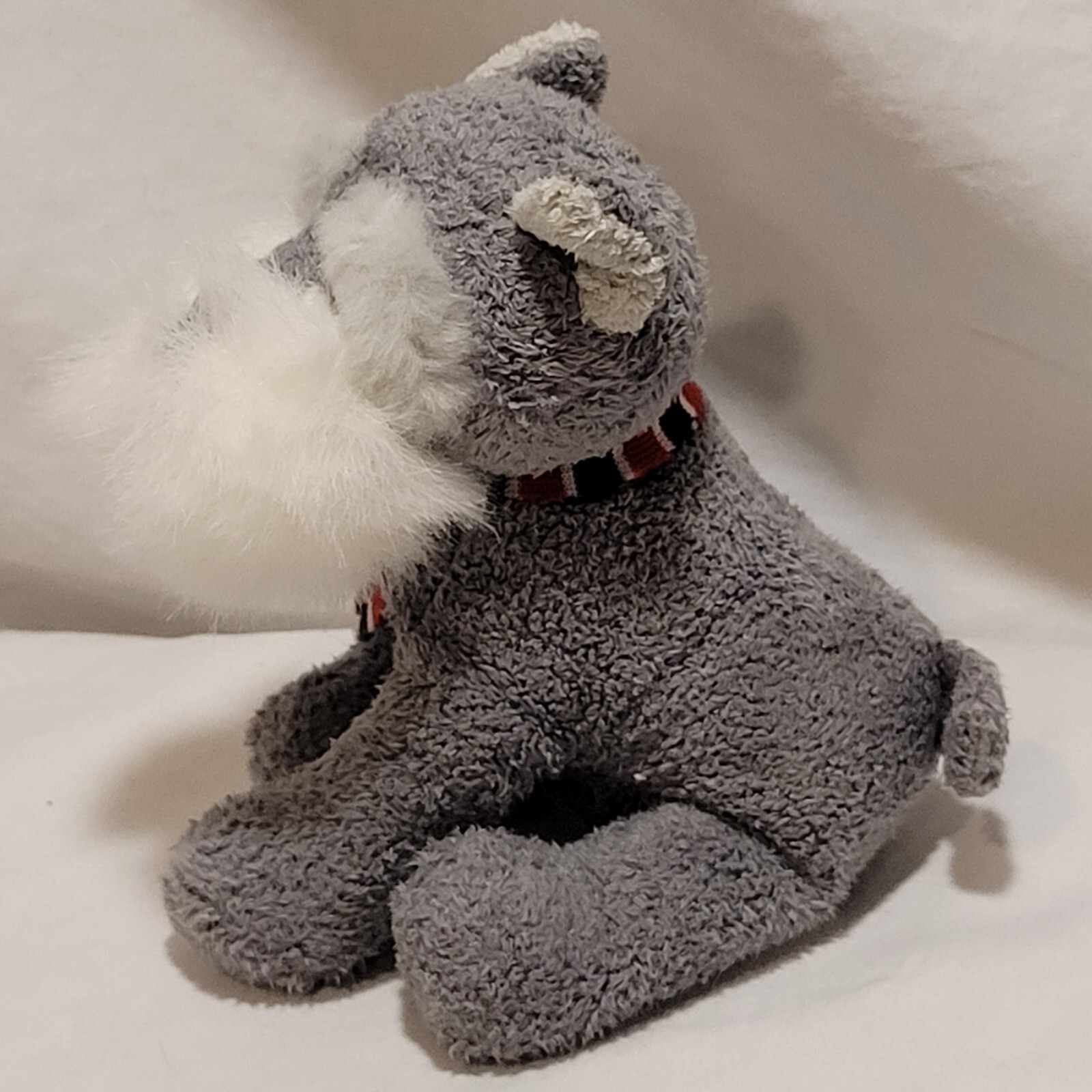 Russ Berrie Toby Plush Schnauzer Terrier Gray Puppy Dog Beanie Stuffed ...
