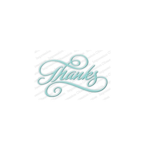 THANKS DIE-Impression Obsession/IO Stamps-Steel/Wafer Dies-Script ...