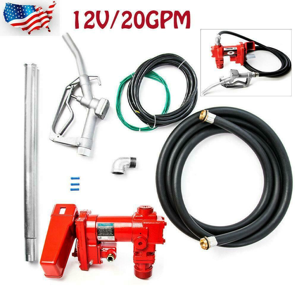 High Quality Fuel Transfer Pump 12 Volt 20 GPM Diesel Gas Gasoline ...