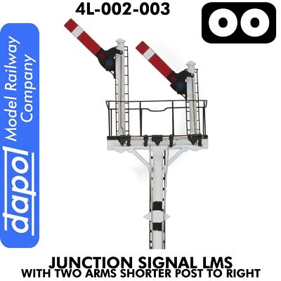 SIGNAL LMS RH JUNCTION Semaphore with LEDs Easi-Fit Dapol 4L-002-003 ...