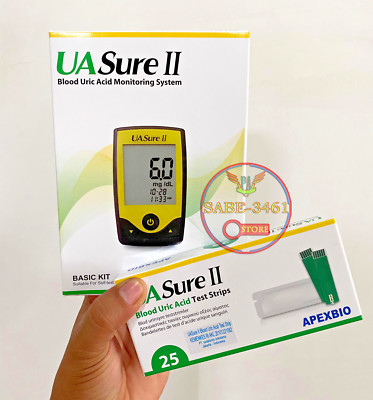 UASure II Uric Acid Meter Test Kit Uric Acid Gout (Tool and 25 ...