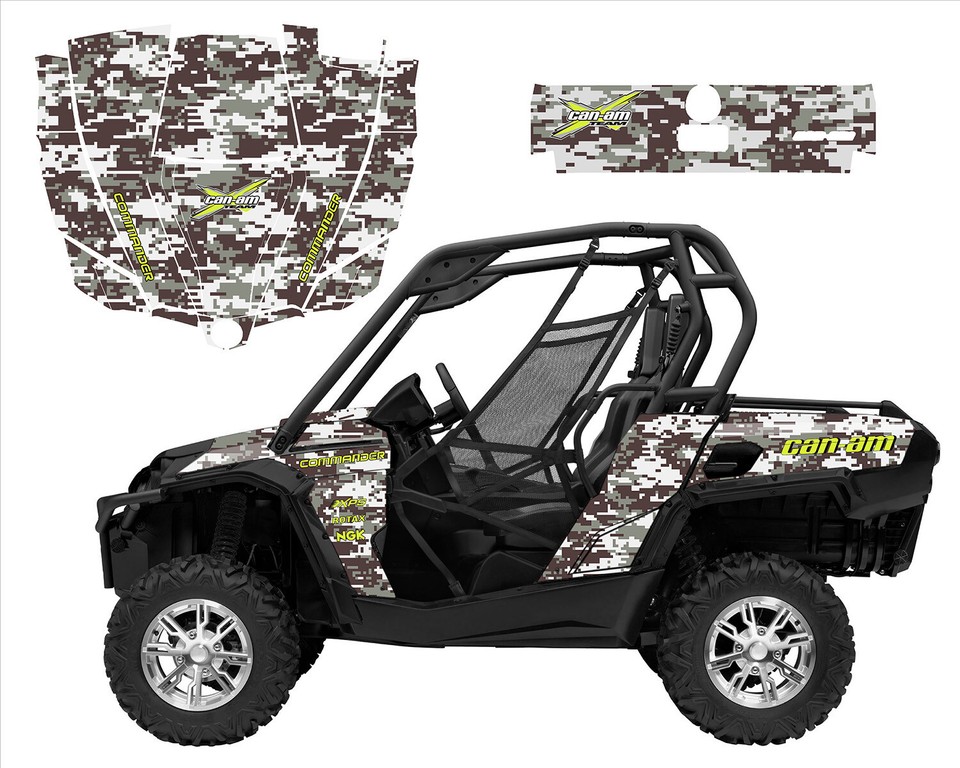 Can am Commander Graphics Kit Wrap 24 mil Racing Vinyl Digital Camo ...
