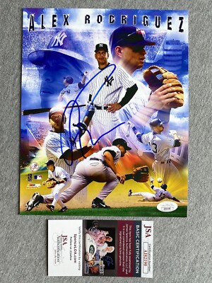 NEW YORK YANKEES- ALEX RODRIGUEZ AUTOGRAPH 8x10 PORTRAIT PHOTO JSA ...