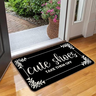 Funny Cute Shoes Take Off Your Shoes Door Mat 17x29 Inch Indoor Outdoor ...