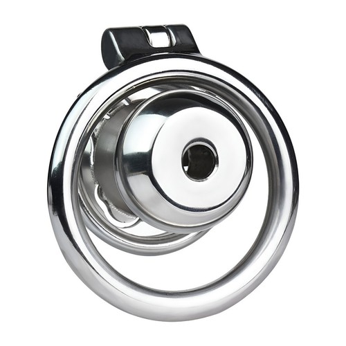 Inverted Plugged Male Chastity Device Stainless Steel Cage with Tube ...