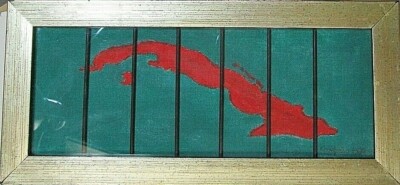 CUBA PRISON ISLAND BEHIND BARS Historic 1980 LENNOX CAMPELLO painting ...