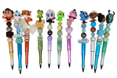 Beadable Pens *You Choose* Disney Doorable Character Pens With Beads | eBay