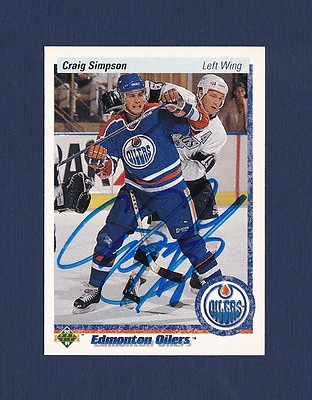 Craig Simpson signed Edmonton Oilers 1990-91 Upper Deck hockey card | eBay