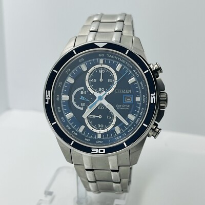 Citizen Eco-Drive Super Titanium Sapphire Crystal Blue Men's Watch ...