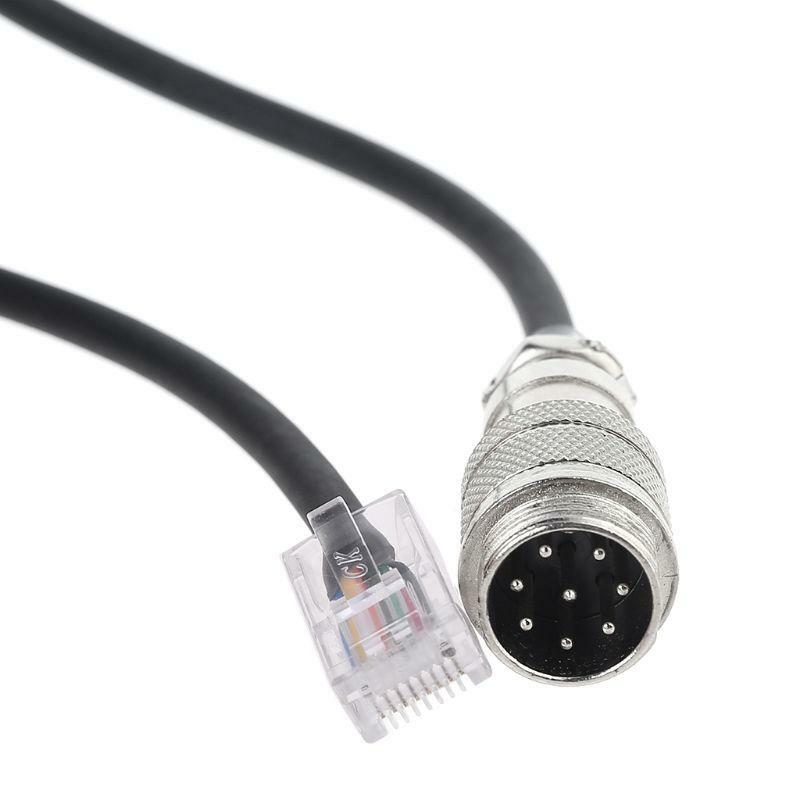 8Pin to RJ-45 Modular Plug Mic Cable Adapter for Yaesu Microphone MD ...