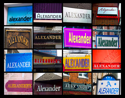 ALEXANDER Name Poster featuring photos of actual signs | eBay