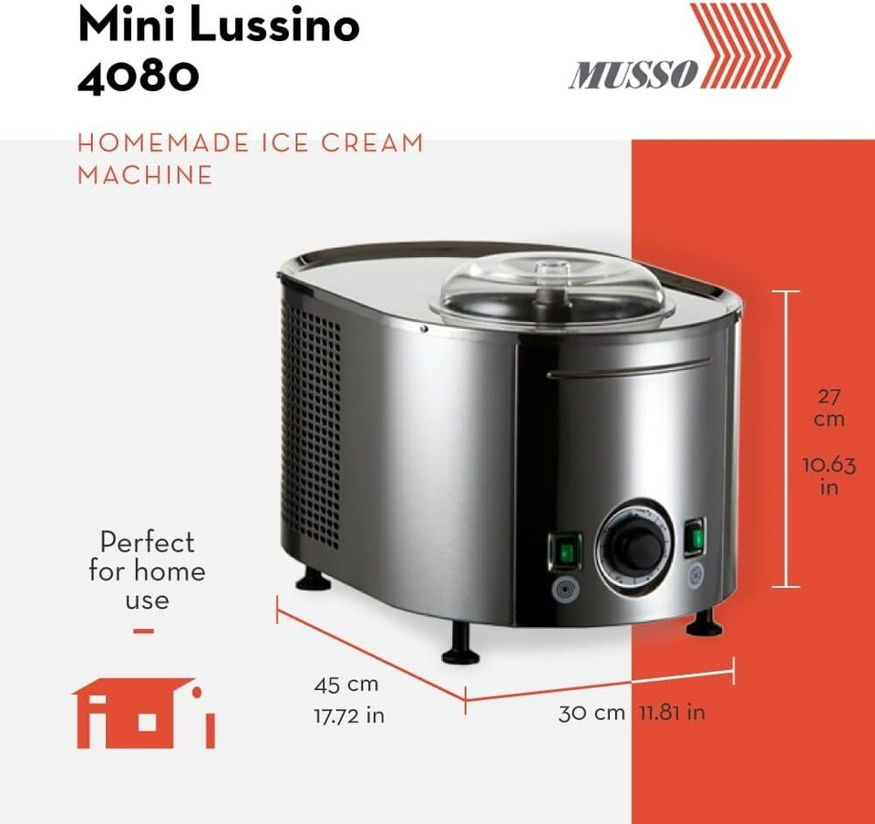 Lello 4080 Musso Lussino 1.5-Quart Ice Cream Maker, Stainless - 110 ...