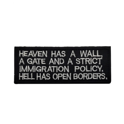 Heaven Has a Wall MAGA Christian Embroidered Tactical Hook and Loop ...