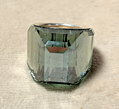 Swarovski Crystal Glacier Nirvana Ring Green Sz 52 or 5.5 Swan Signed Box & Book | eBay