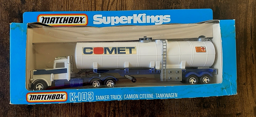 Vintage Matchbox Superkings Peterbilt Comet Tanker Truck K-103 -Mint in ...