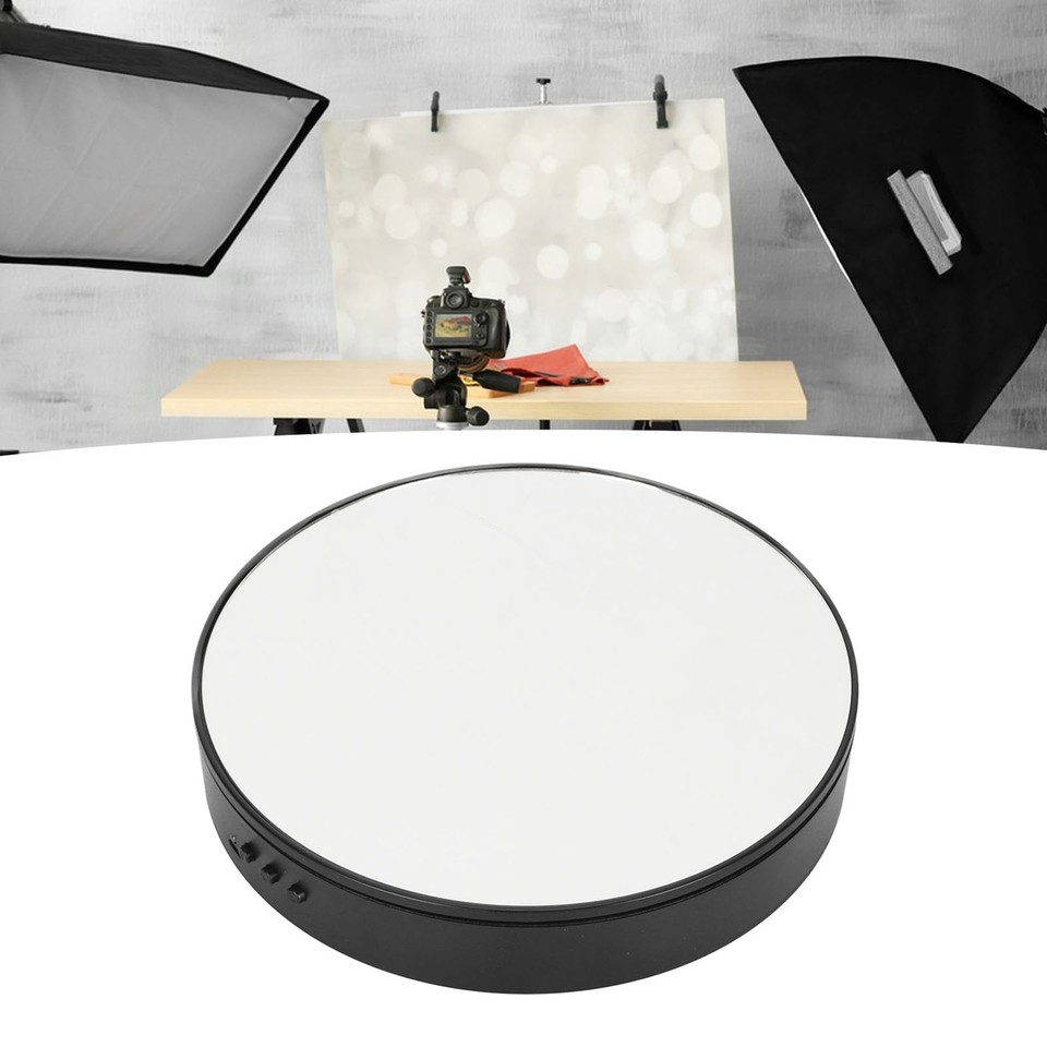 Rotating Display Base Black 360 Degrees 11lbs Loadring Battery Or USB ...