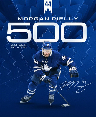 Morgan Reilly 500 Career Points Toronto Maple Leafs 8x10 NHL Hockey ...