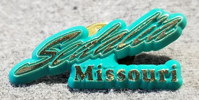 LMH Pin Pinback Tie Lapel SEDALIA Missouri MO Pettis County Cursive ...