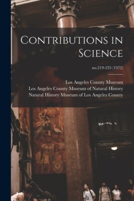 Contributions In Science; No 219-235 (1972) 9781014728104| eBay