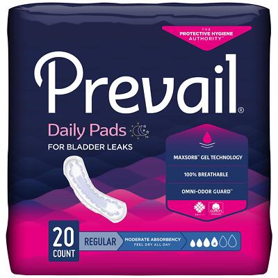 180 Ct Prevail Incontinence Bladder Control Pads for Women, Moderate ...