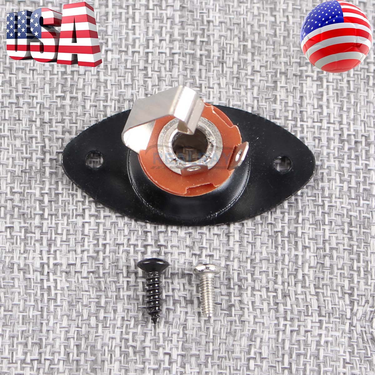 Input Output Jack and Plate Oval for Electric Guitar Telecaster Les ...