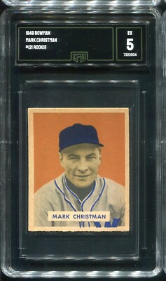 1949 Bowman #121 Mark Christman Washington Senators - Rookie Card - GMA ...