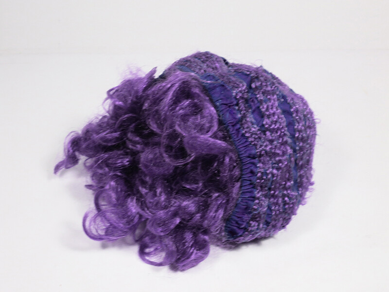 PERÜCKE LILA 1970s 80s PHOEBE VINTAGE 70er 80er LOCKEN AFRO PURPLE WIE ...