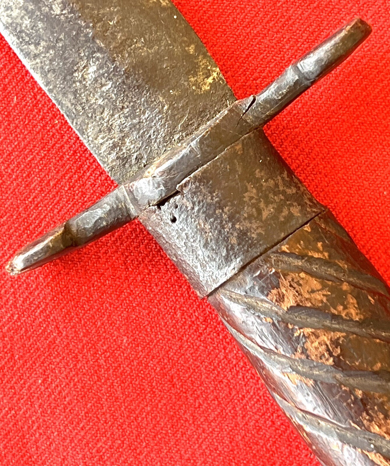 Civil War Toothpick Dagger Bowie Knife Triangle Blade Forged LQQK | eBay