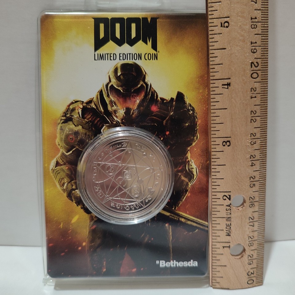 Doom Eternal Limited Edition Coin Official Bethesda Collectible Badge ...