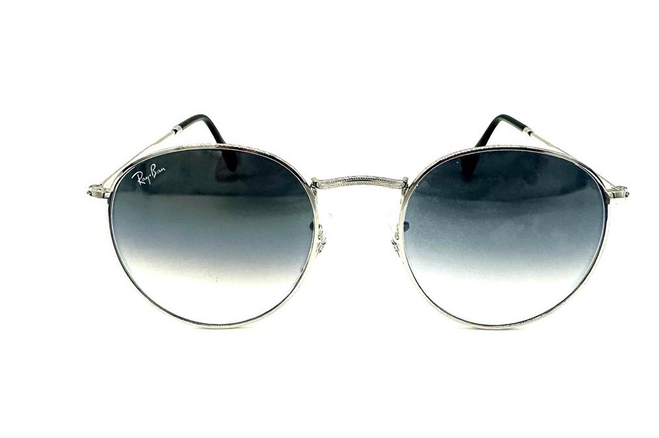 Ray Ban Round Silver 3447 003/32 Gradient Lenses Sunglasses 50mm New | eBay
