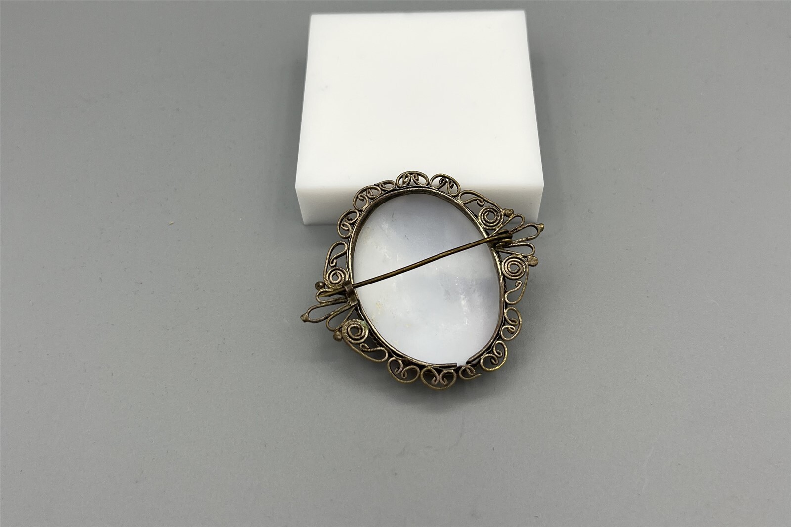 Antique Italian Shell Cameo Brooch Volcano Souvenir Hand Carved | eBay