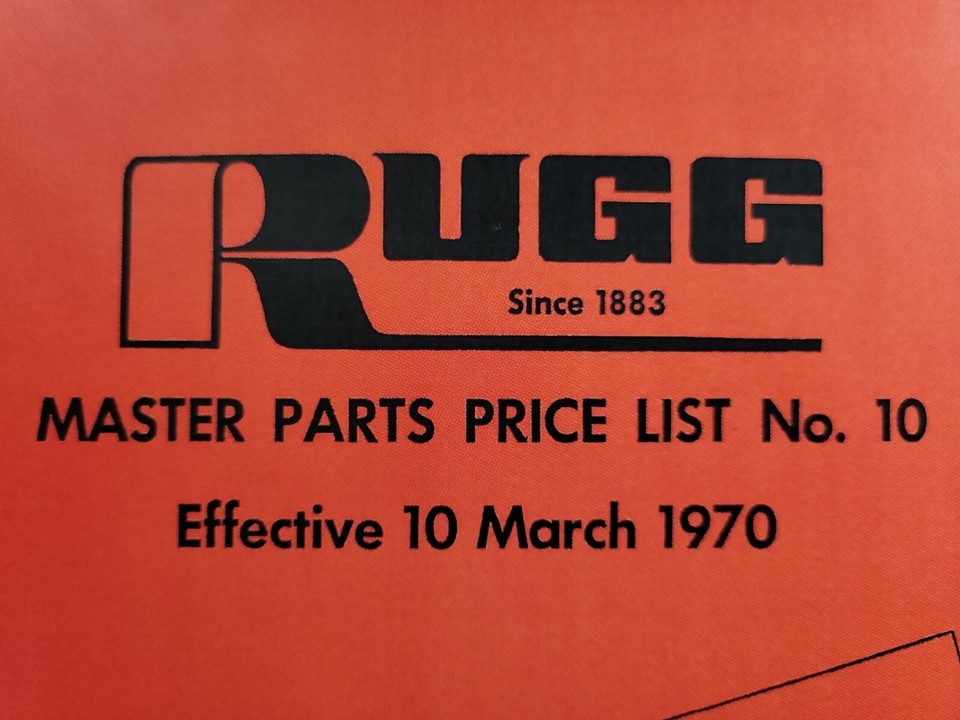 RUGG Walk-Behind & Riding Lawn Mower Tractor 1970 Master Price Parts ...