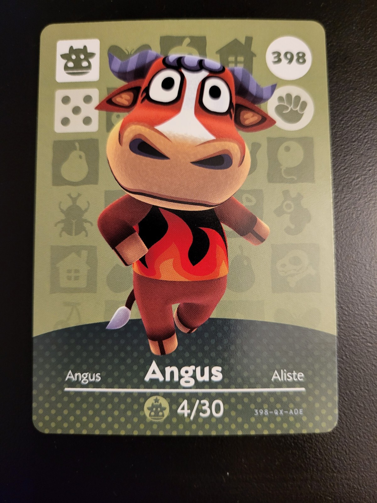 Angus - 398 - Series 4 - Authentic Animal Crossing Amiibo Card | eBay