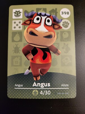 Angus - 398 - Series 4 - Authentic Animal Crossing Amiibo Card | eBay