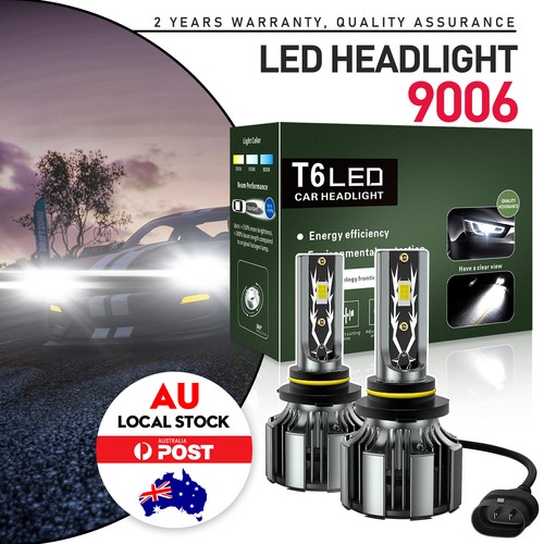 2X 9006 HB4 LED Headlight Bulbs Kit Hi/Low Beam 6000K 16000LM Replace ...