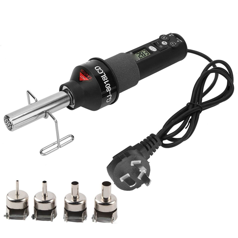 Portable Hot Air Gun Handheld 450W LCD Adjustable Electronics Soldering ...