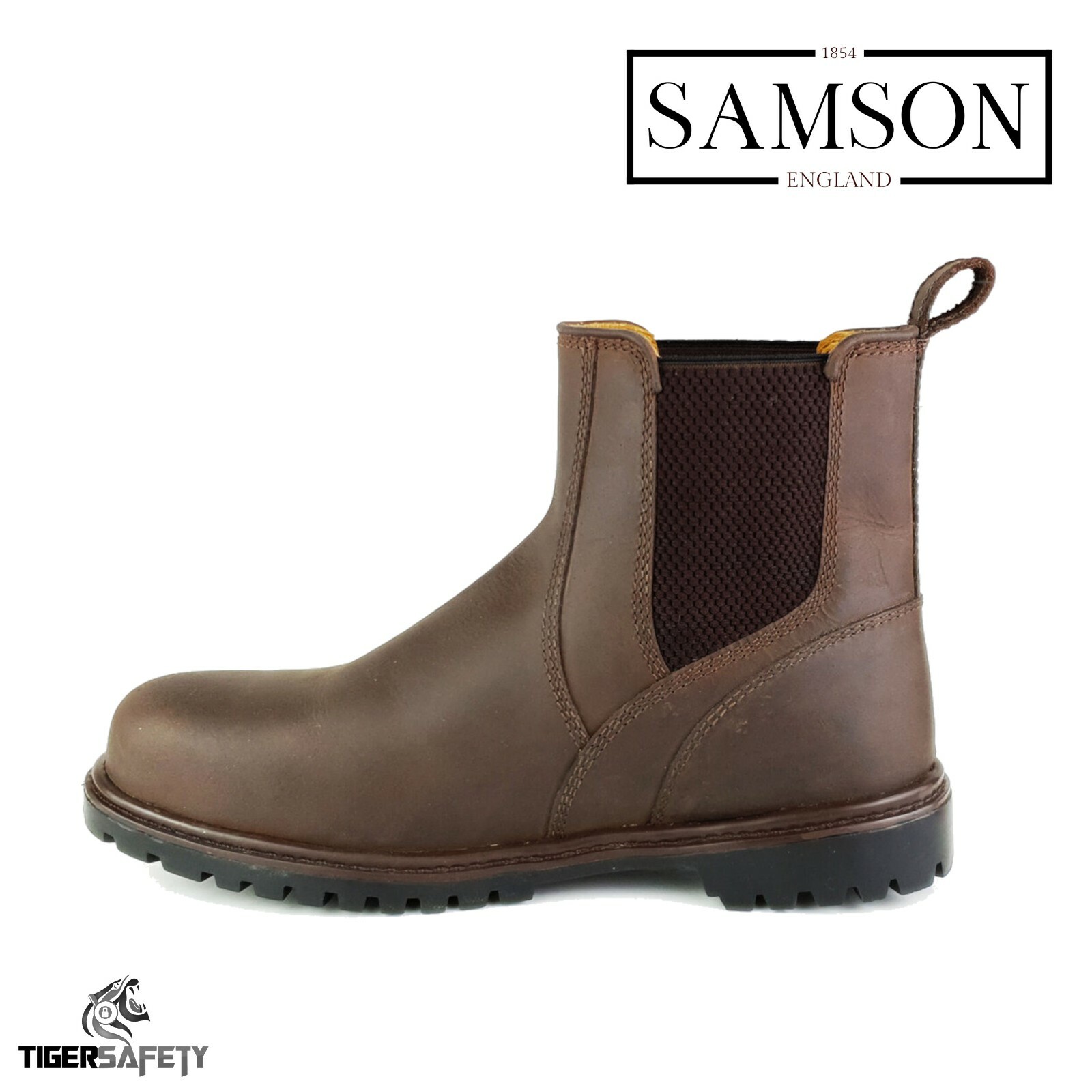 Samson Albany S3 SRC Heavy Duty Steel Toe Cap Chelsea Dealer Safety ...