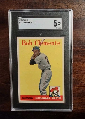 1958 Topps #52 ROBERTO BOB CLEMENTE SGC 5 EX Centered Sharp Colors A ...