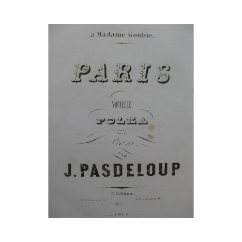 Pasdeloup J. Paris Piano ca1847 | eBay