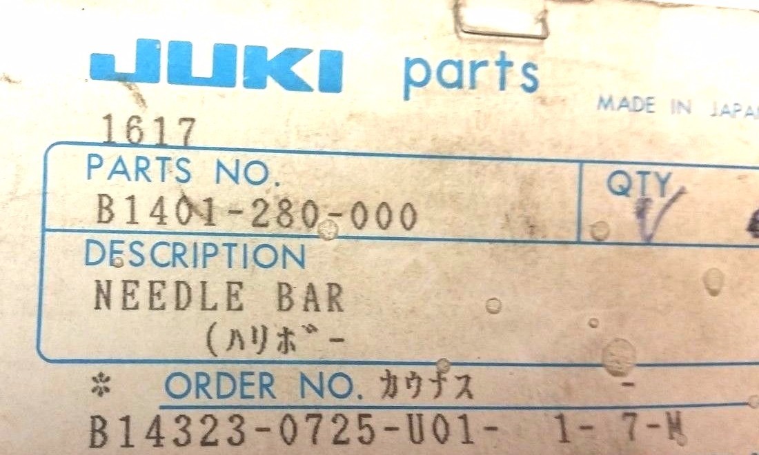 ORIGINAL NEEDLE BAR FOR JUKI LK-980, LK-1850, LK-1900 B1401-280-000 | eBay