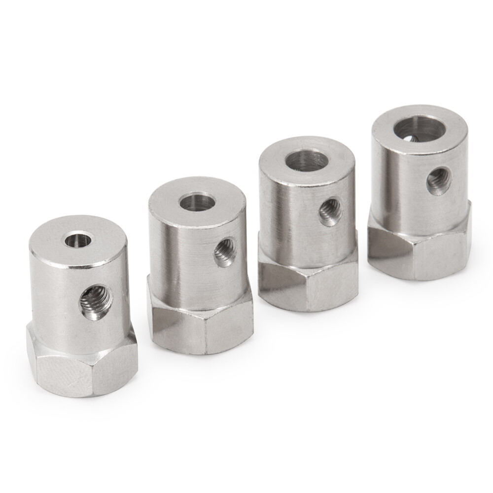 3/4/5/6mm Wheel Hex Coupler Connector Hexagon Shaft Coupling For DIY RC ...