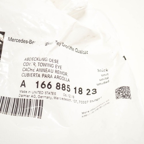 MB ML-CLASS W166 New Genuine Front Bumper Tow Eye Cover A1668851401 | eBay