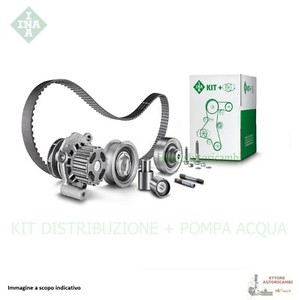 530055032 KIT DISTRIBUZIONE E POMPA ACQUA INA VW GOLF VI 1.6 2.0 TDI ...
