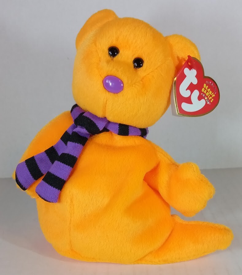 TY BEANIE BABY "SHIVERS" THE HALLOWEEN GHOST BEAR 6.5 Inch with MINT ...