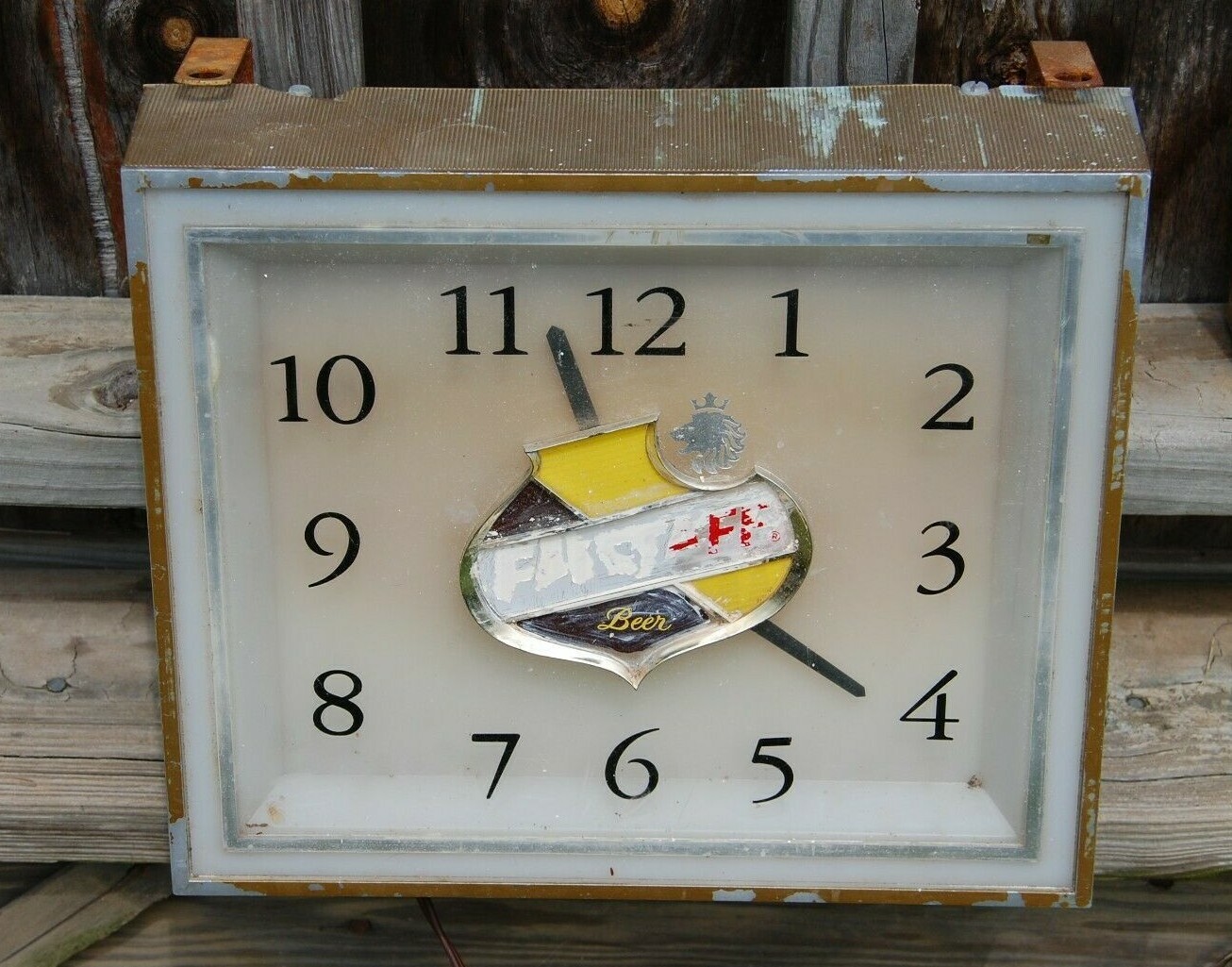 Vintage FALSTAFF BEER Lighted Advertising Clock - Restore or Parts | eBay