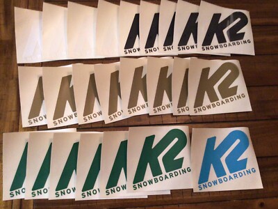 K2 Snowboarding Sticker/Decal Skiing Various Colors New! LOT of 24 | eBay