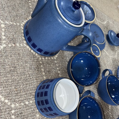 Set Of Six Denby Reflex Blue Tea/coffee Cups Saucers set milk pot | eBay UK
