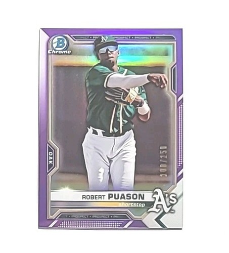 2021 Bowman Chrome Purple Ref. /250 Robert Puason RC (ATHLETICS) ! | eBay