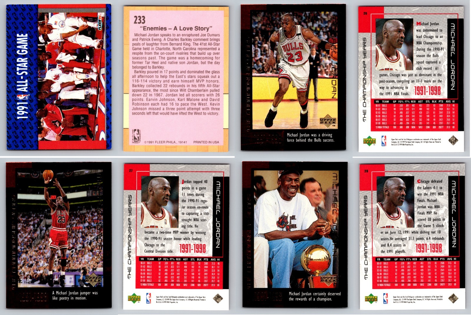 Michael Jordan 4 Card Lot - Chicago Bulls North Carolina Tar Heels UNC ...